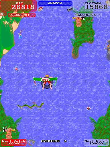 Screenshot of Toobin' (Arcade, 1988) - MobyGames