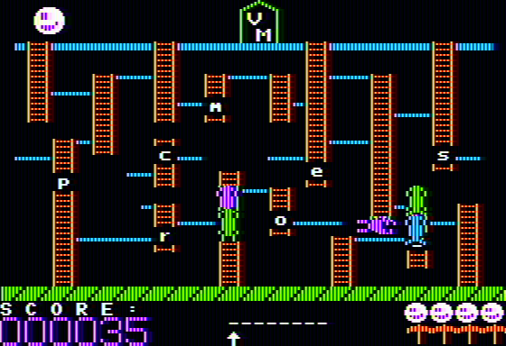 Screenshot of Boppie's Great Word Chase (Apple II, 1985) - MobyGames