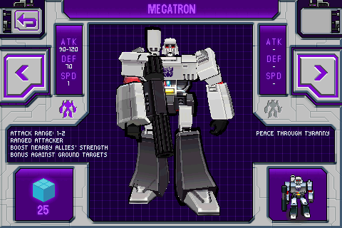Screenshot of Transformers G1: Awakening (Android, 2008) - MobyGames