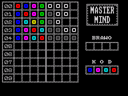 Screenshot of Master Mind (ZX Spectrum, 1987) - MobyGames