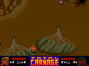 Screenshot of Total Carnage (Amiga CD32, 1992) - MobyGames