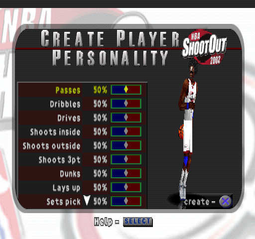 Screenshot of NBA ShootOut 2002 (PlayStation, 2001) - MobyGames