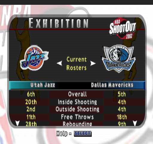 Screenshot of NBA ShootOut 2002 (PlayStation, 2001) - MobyGames