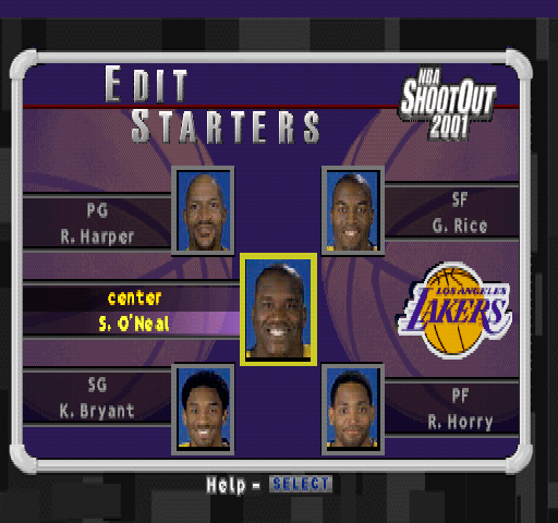 Screenshot of NBA ShootOut 2001 (PlayStation, 2000) - MobyGames