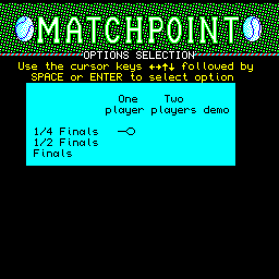 Screenshot of Tournament Tennis (Sinclair QL, 1984) - MobyGames