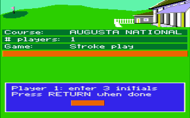 Screenshot of Mean 18 (DOS, 1986) - MobyGames