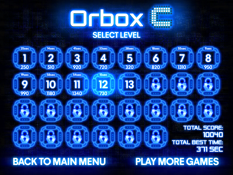 Screenshot of Orbox C (Browser, 2012) - MobyGames