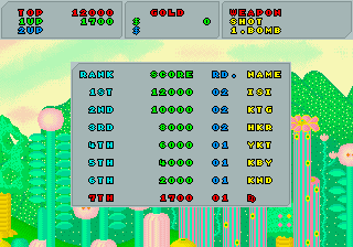 Screenshot of Fantasy Zone (Arcade, 1986) - MobyGames