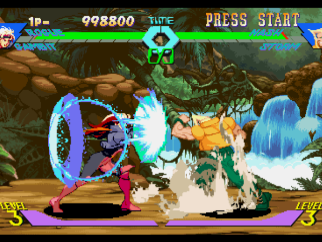 Screenshot of X-Men vs. Street Fighter (PlayStation, 1996) - MobyGames