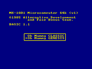Screenshot of Oh Mummy Genesis (Genesis, 2012) - MobyGames