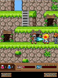 Screenshot of Forgotten Warrior (J2ME, 2004) - MobyGames