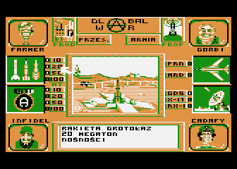 Screenshot of Global War (Atari 8-bit, 1993) - MobyGames