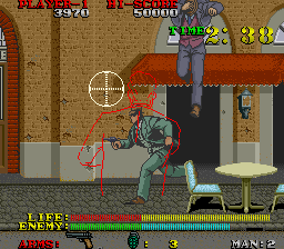 Screenshot of Dead Angle (Arcade, 1988) - MobyGames