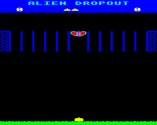 Screenshot of Alien Dropout (Electron, 1982) - MobyGames