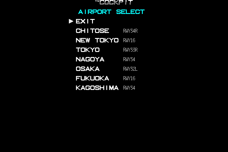 Screenshot of The Cockpit (Sharp X68000, 1984) - MobyGames