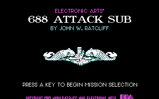 Screenshot of 688 Attack Sub (DOS, 1989) - MobyGames