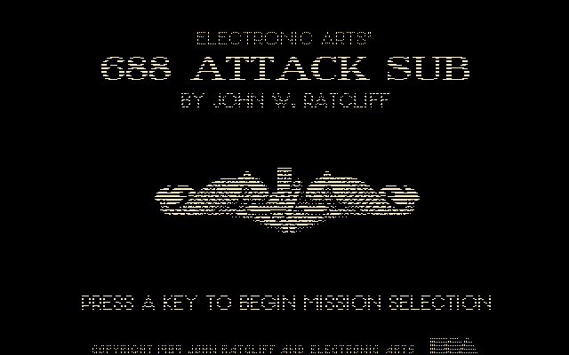 Screenshot of 688 Attack Sub (DOS, 1989) - MobyGames