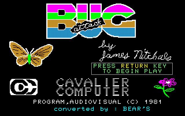 Screenshot of Bug Attack (PC-88, 1981) - MobyGames