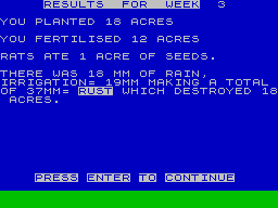 Screenshot of Farmer (ZX Spectrum, 1983) - MobyGames