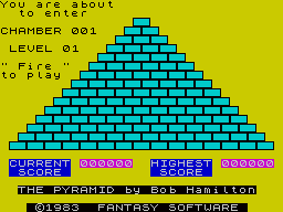 Screenshot of The Pyramid (ZX Spectrum, 1983) - MobyGames