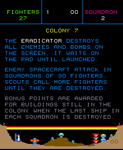 Screenshot of Colony 7 (Arcade, 1981) - MobyGames
