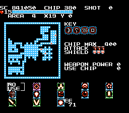 Screenshot of The Guardian Legend (NES, 1988) - MobyGames