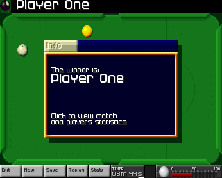 Screenshot of Arcade Pool (Amiga CD32, 1994) - MobyGames