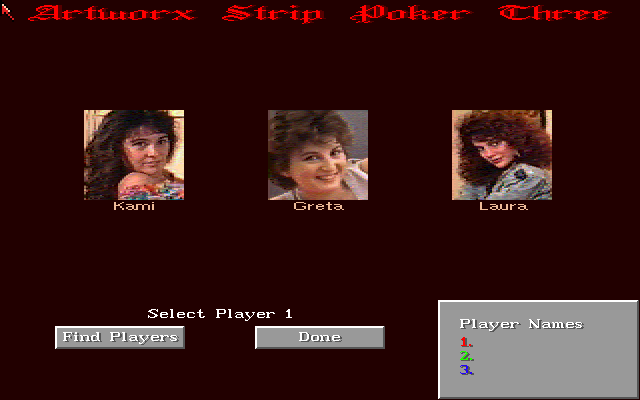 Screenshot of Strip Poker III (Amiga, 1991) - MobyGames