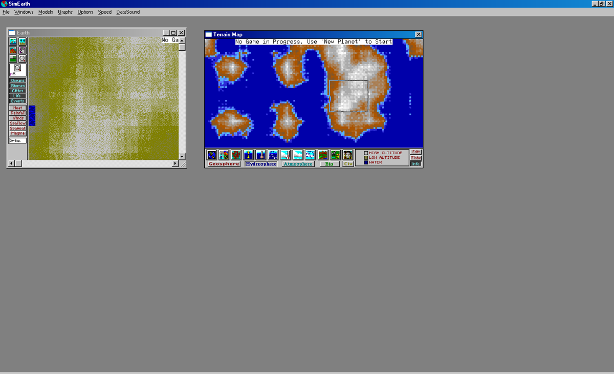 Screenshot of SimEarth: The Living Planet (Windows 3.x, 1990) - MobyGames
