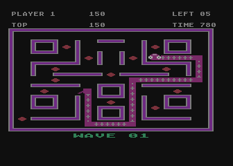 Screenshot of Rock-Ola's Nibbler (Atari 8-bit, 1982) - MobyGames