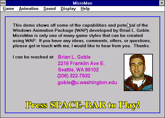 Screenshot of MicroMan (Windows 3.x, 1993) - MobyGames