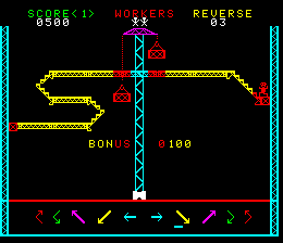 Screenshot of Steel Worker (Arcade, 1980) - MobyGames