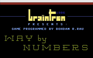 Screenshot of Way by Numbers (Commodore 16, Plus/4, 1986) - MobyGames