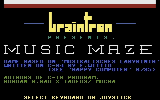 Screenshot of Music Maze (Commodore 16, Plus/4, 1987) - MobyGames