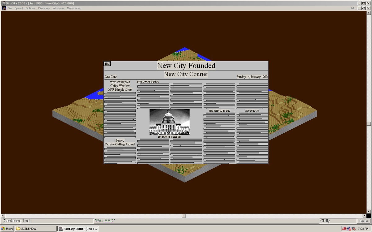 Screenshot of SimCity 2000 (Windows 3.x, 1993) - MobyGames