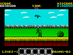 Screenshot of Rygar (ZX Spectrum, 1986) - MobyGames