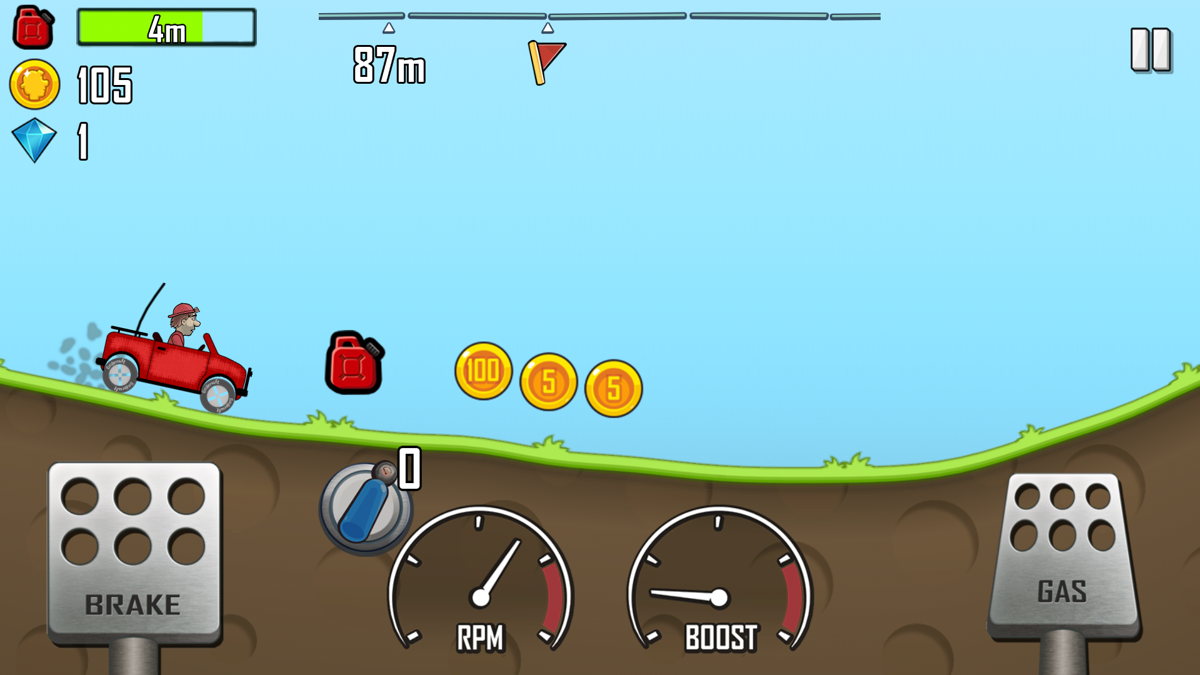 Screenshot of Hill Climb Racing (Android, 2012) - MobyGames