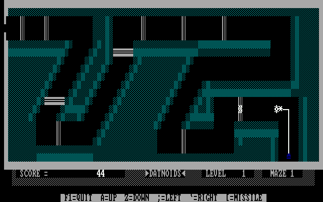 Screenshot of Datnoids (DOS, 1982) - MobyGames