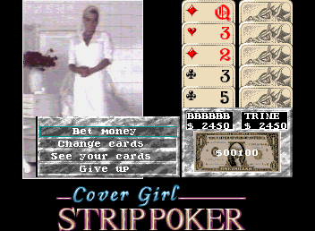 Screenshot of Cover Girl Strip Poker (Amiga, 1991) - MobyGames