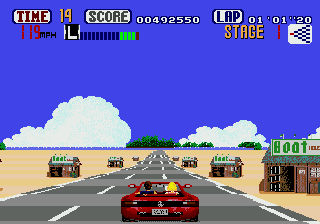 Screenshot of OutRun (Genesis, 1986) - MobyGames