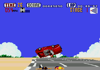 Screenshot of OutRun (Genesis, 1986) - MobyGames