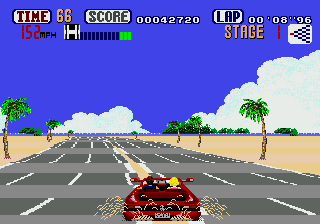 Screenshot of OutRun (Genesis, 1986) - MobyGames