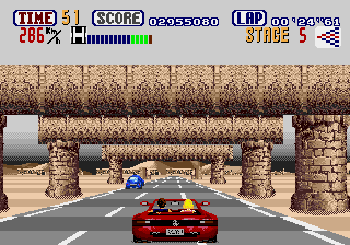 Screenshot of OutRun (Genesis, 1986) - MobyGames