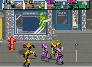 Screenshot of Teenage Mutant Ninja Turtles (Arcade, 1989) - MobyGames