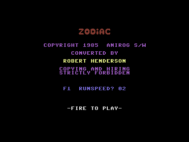 Zodiac screenshots - MobyGames