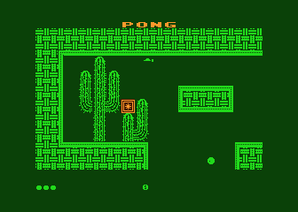 Screenshot of Pong (Atari 8-bit, 1992) - MobyGames