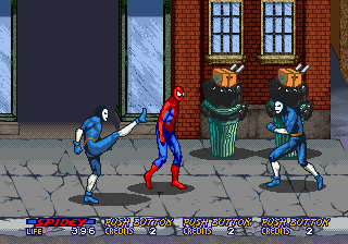 Screenshot of Spider-Man: The Videogame (Arcade, 1991) - MobyGames