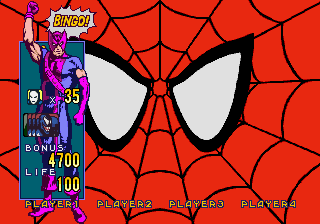 Screenshot of Spider-Man: The Videogame (Arcade, 1991) - MobyGames