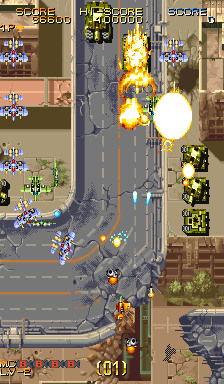 Screenshot of Varth: Operation Thunderstorm (Arcade, 1992) - MobyGames
