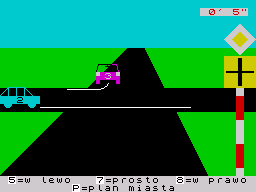 Screenshot of Nauka Jazdy (ZX Spectrum, 1986) - MobyGames